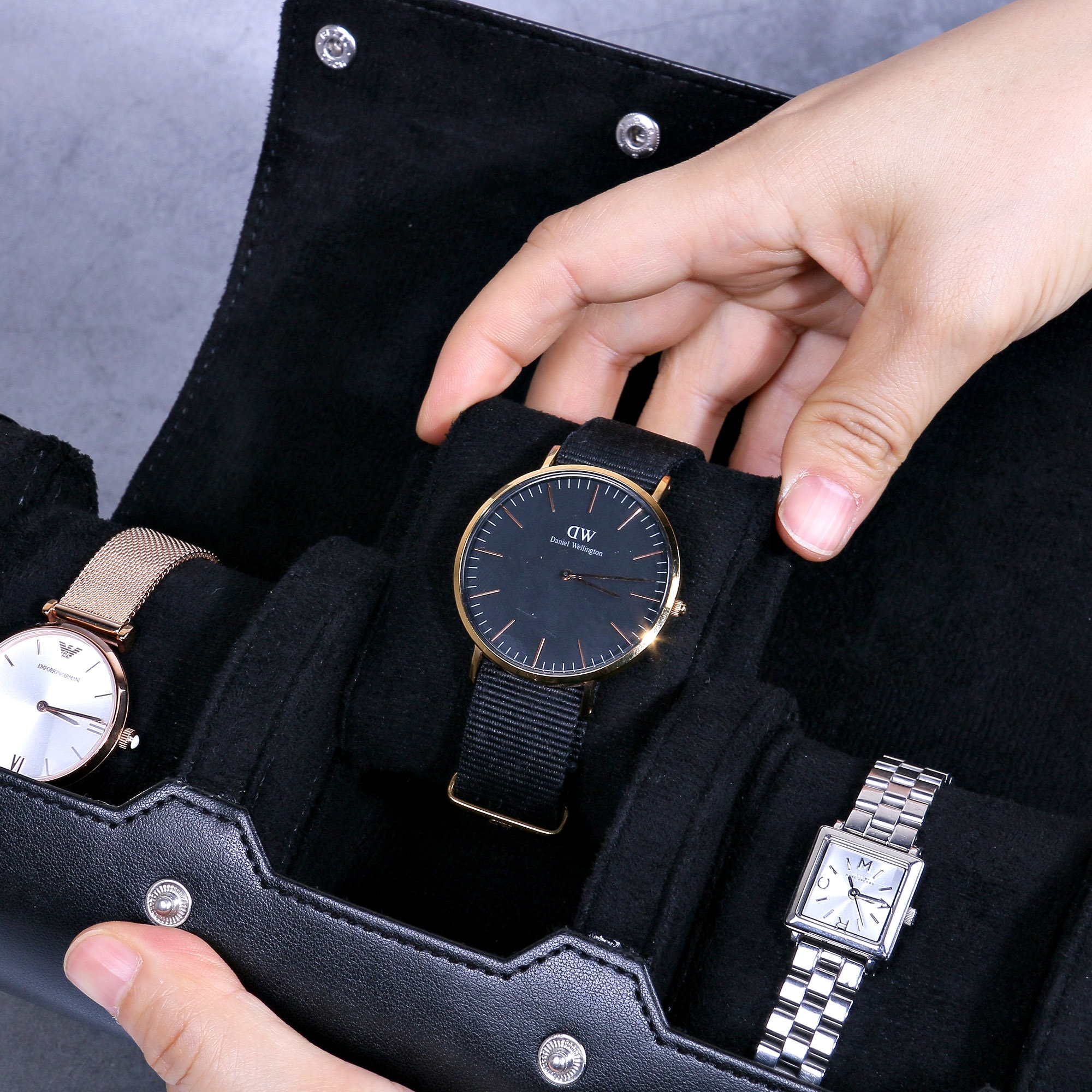 Leather Watch Case for 3 Watches Handmade Travel Watch Roll - Etsy