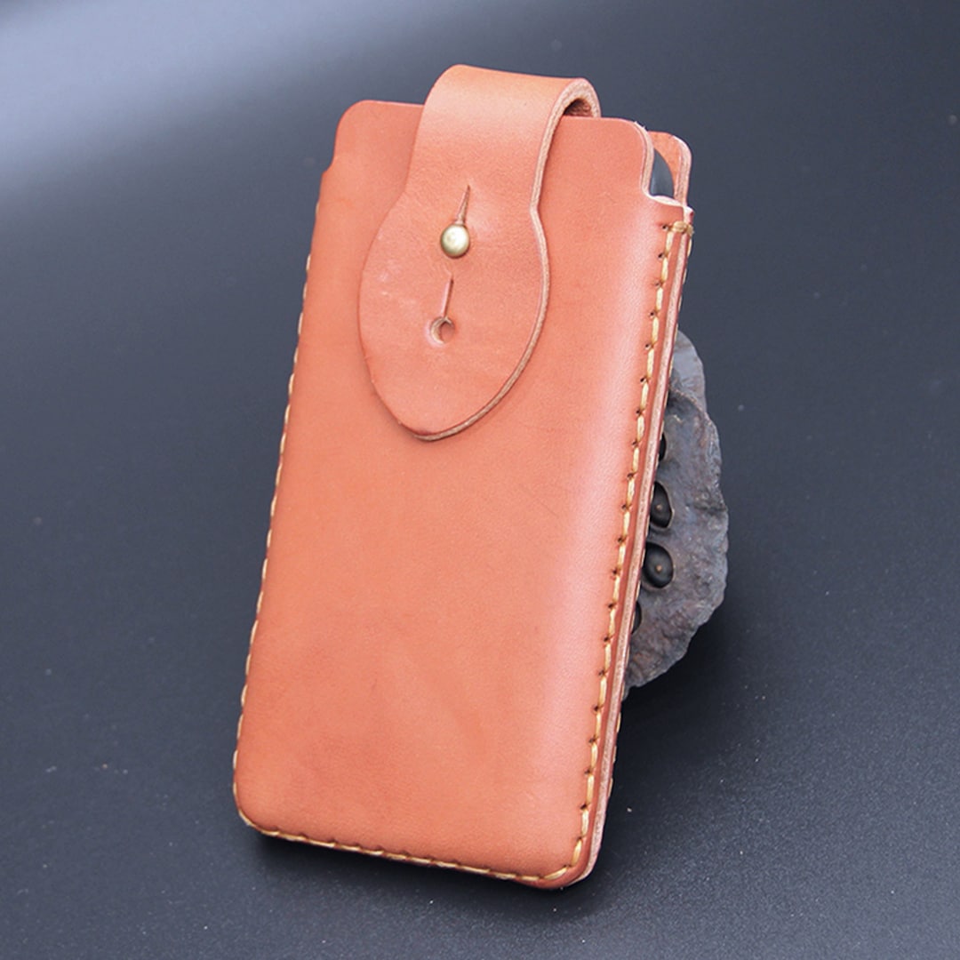Personalized Genuine Leather Phone Case for Belt, Leather Sleeve for ...