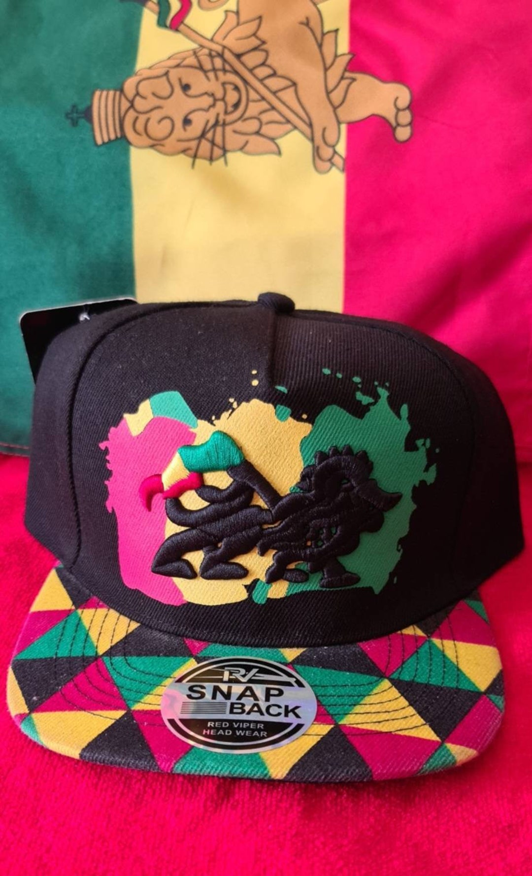 Snapback Cap Lion of Judah Rasta Cap Ethiopia Rastafari - Etsy