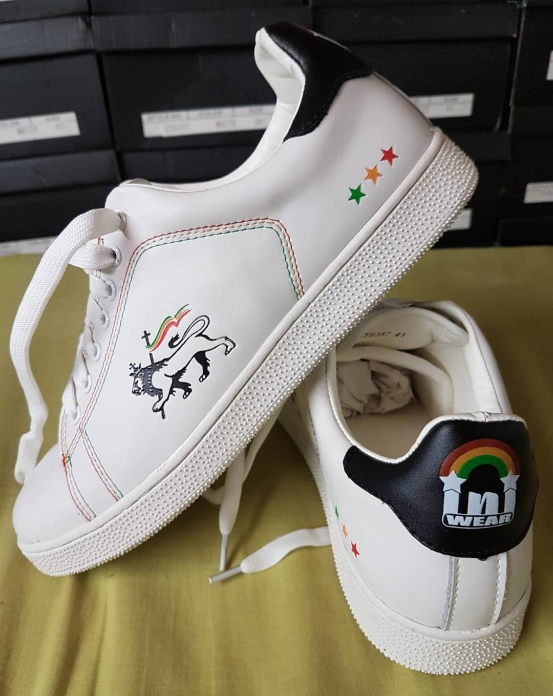 Sneakers Shoes Shoes Rasta Rastaman Sneakers Lion of Judah Reggae ...