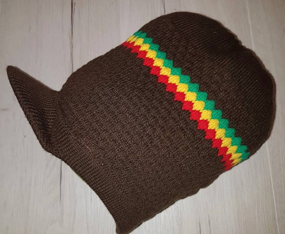 Rasta Cap Hat With Visor for Dreadlocks Premium Quality Rastafari Hat ...