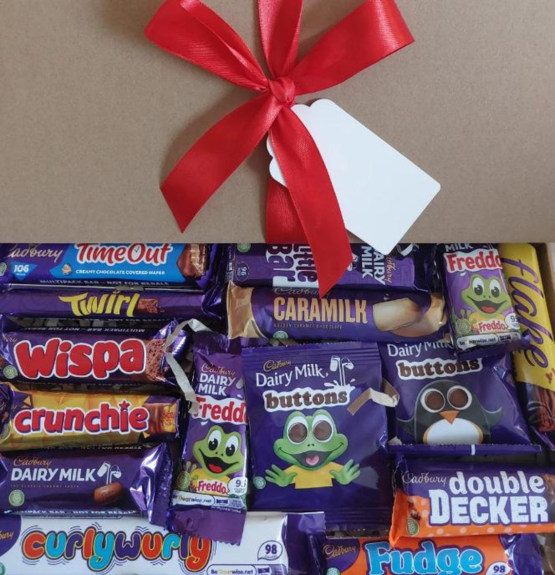 Chocolate Bar Gift Box/ Hamper Gift Box/ Personalised Gift Tag /treat ...