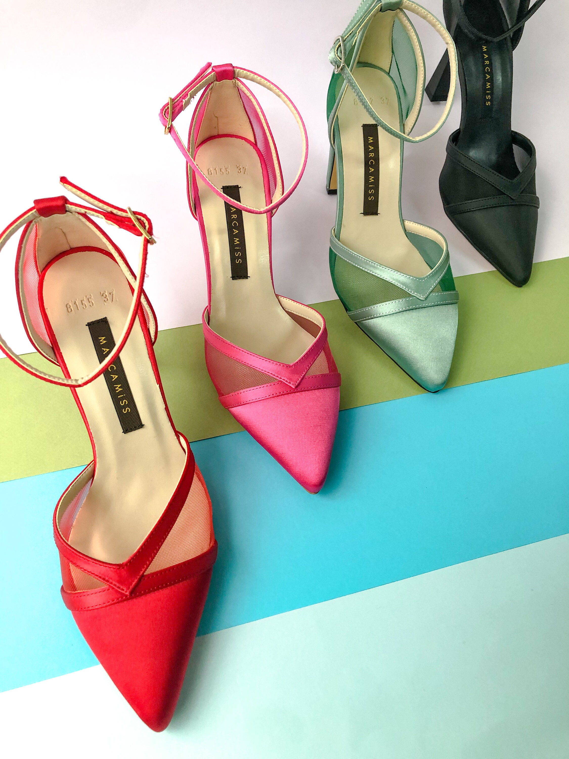 Fuchsia Satin Shoes, Pink Satin Wedding Shoes, Stiletto Shoes, Elegant ...