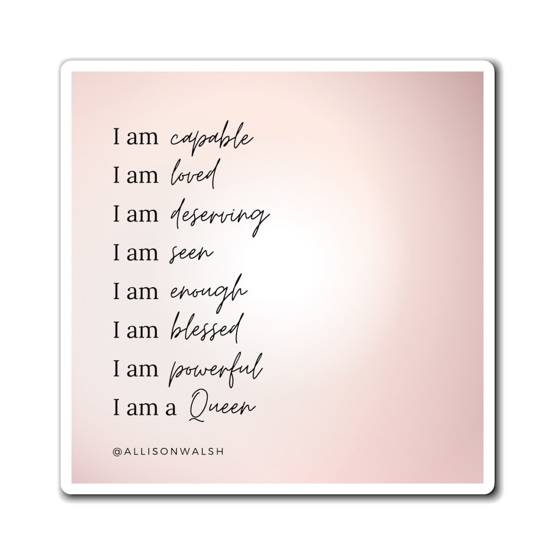 I Am Affirmation Magnets - Etsy
