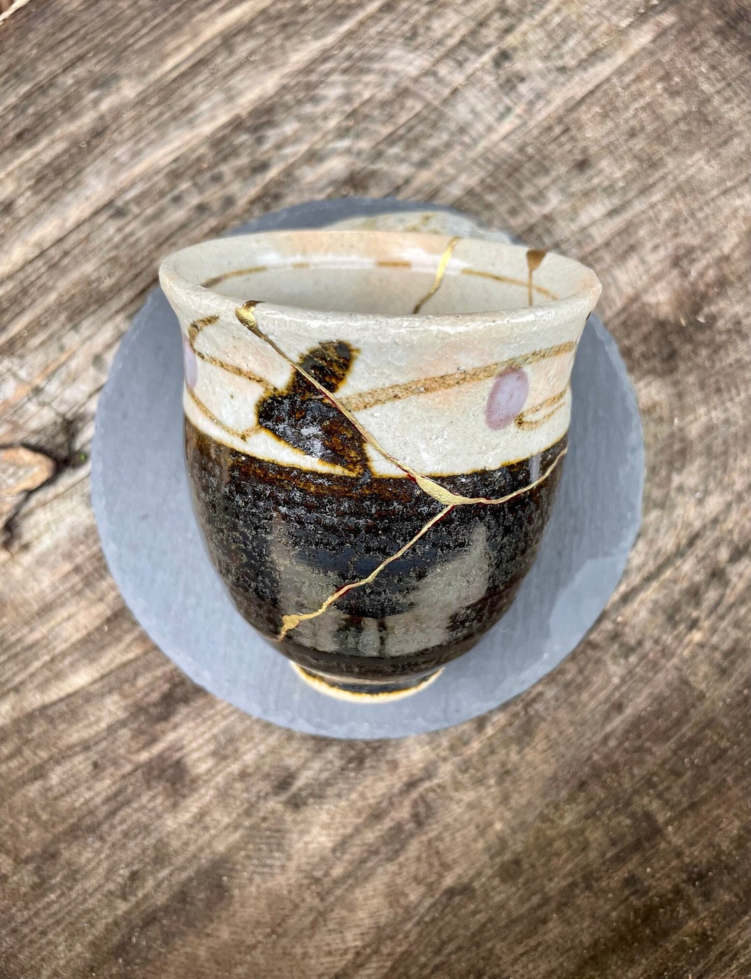 Kintsugi Japanese Stoneware Cup - Etsy