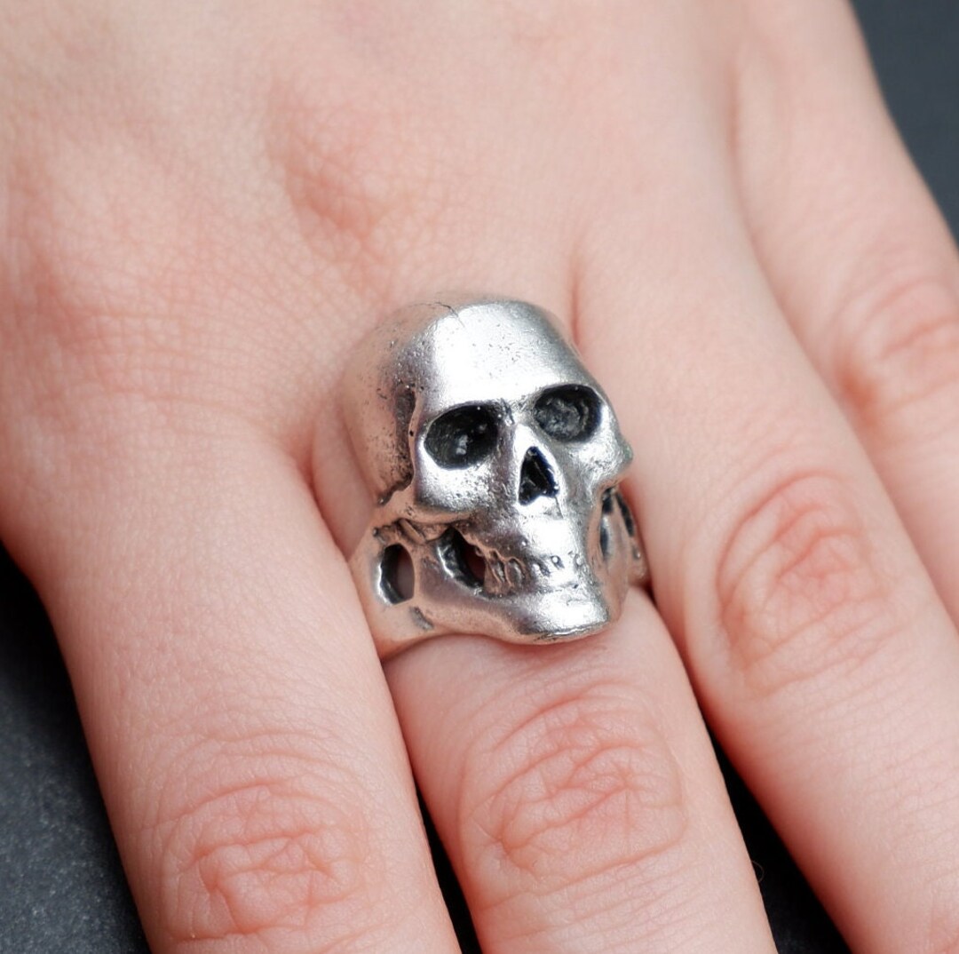 GOTHIC SKULL RING Skull Ring for Men Skull Head Ring Demon Ring Punk ...