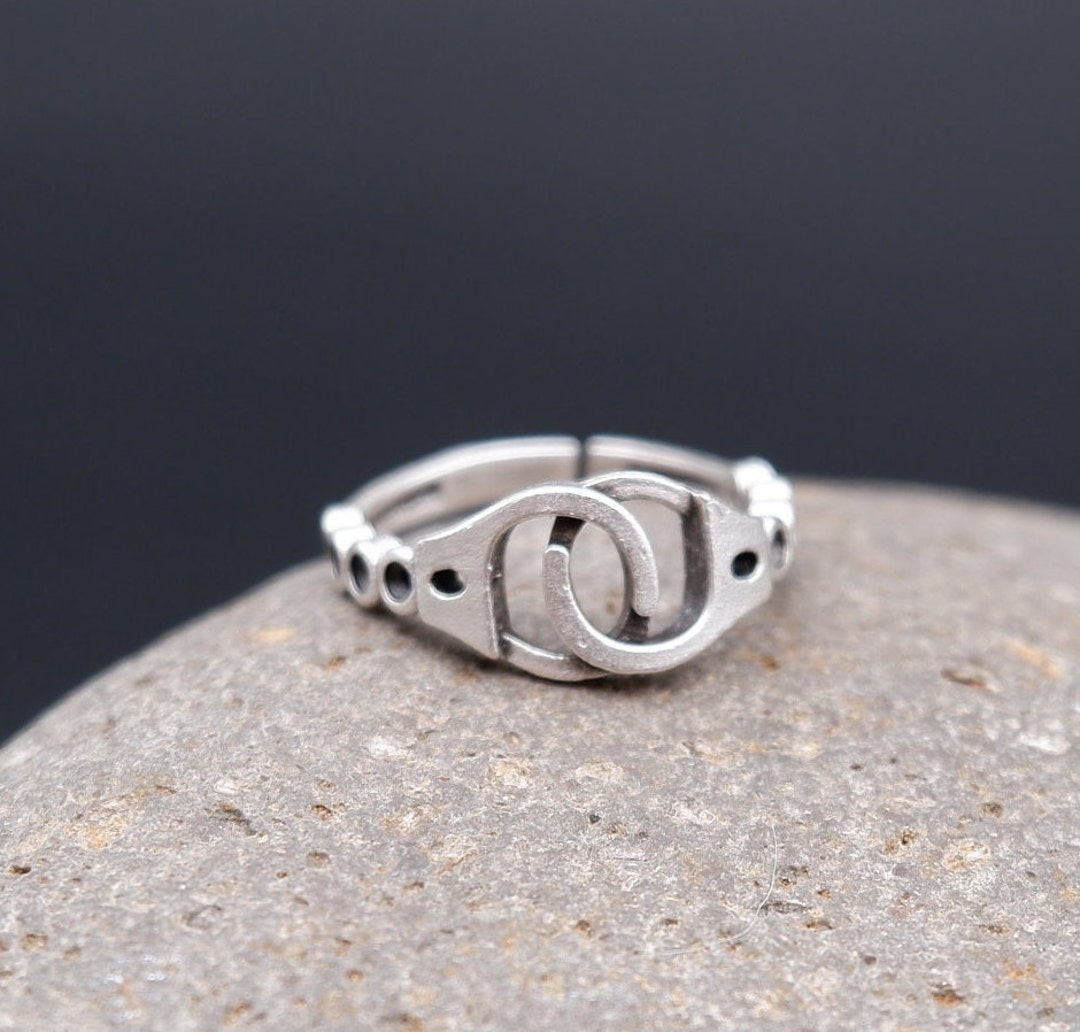 HANDCUFF RING for Women Handmade Adjustable Ring Statement Ring Chunky ...