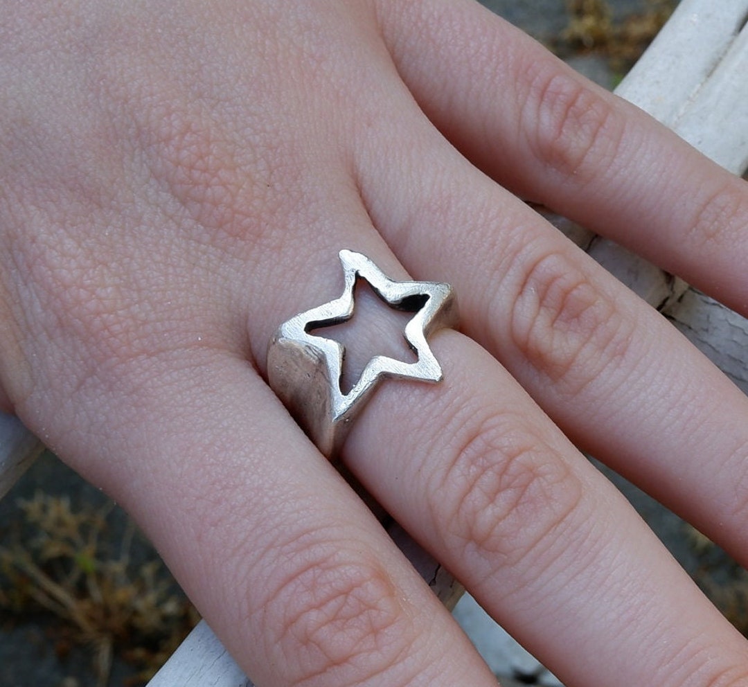 STAR RING Rings for Woman Handmade Comet Ring Chunky - Etsy
