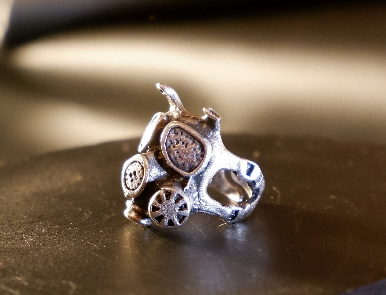 GAS MASK RING Rings for Men Mask Ring Silver Handmade - Etsy UK