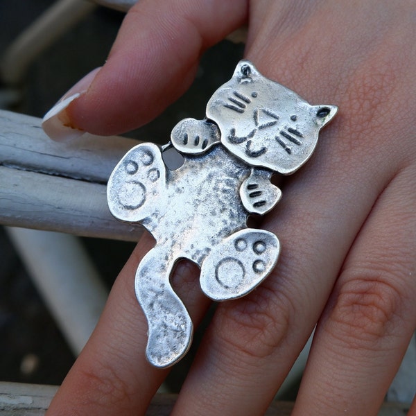 Adjustable Cat Ring - Etsy