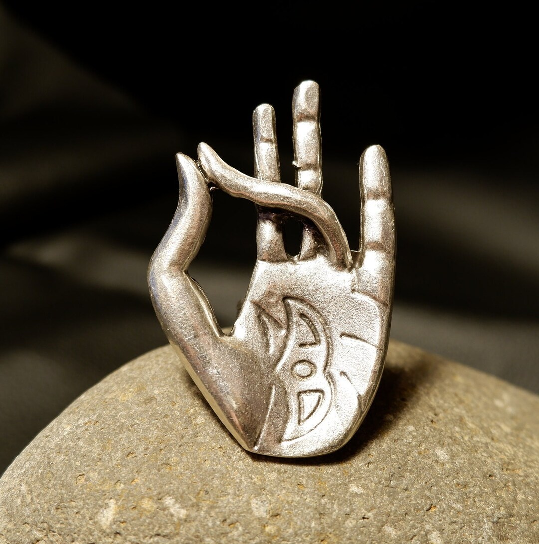 Large Hand Ring: Sterling Silver Plated Adjustable Statement Ring - Etsy