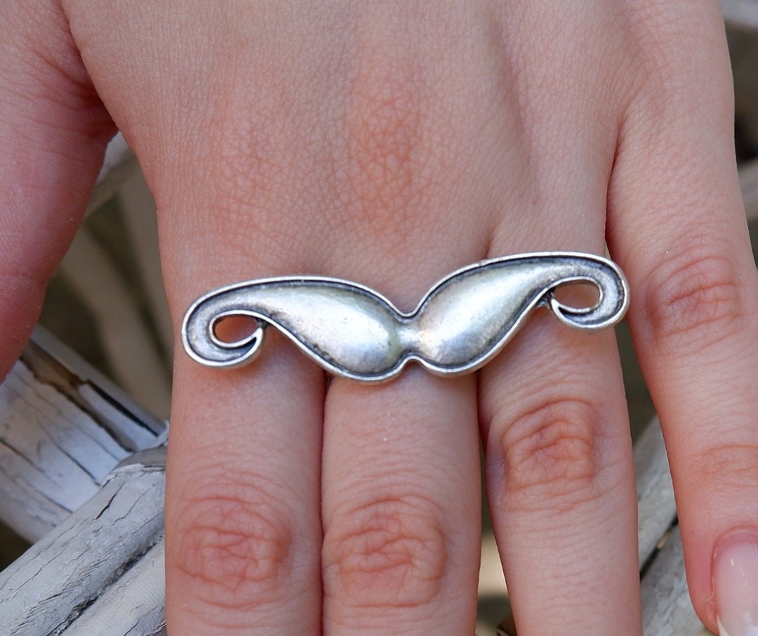 MOUSTACHE RING Beard Ring Unique Ring Statement Ring Men's Ring ...