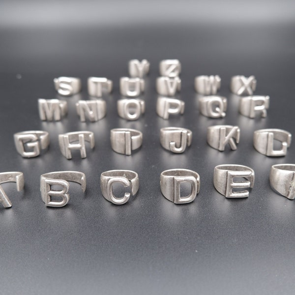 Letter Rings - Etsy