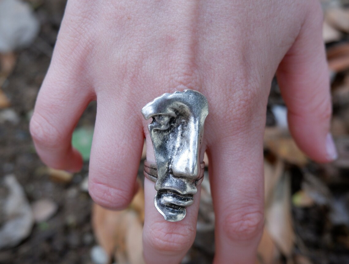 BOHO RING Unique Statement Ring Face Ring Rings for - Etsy