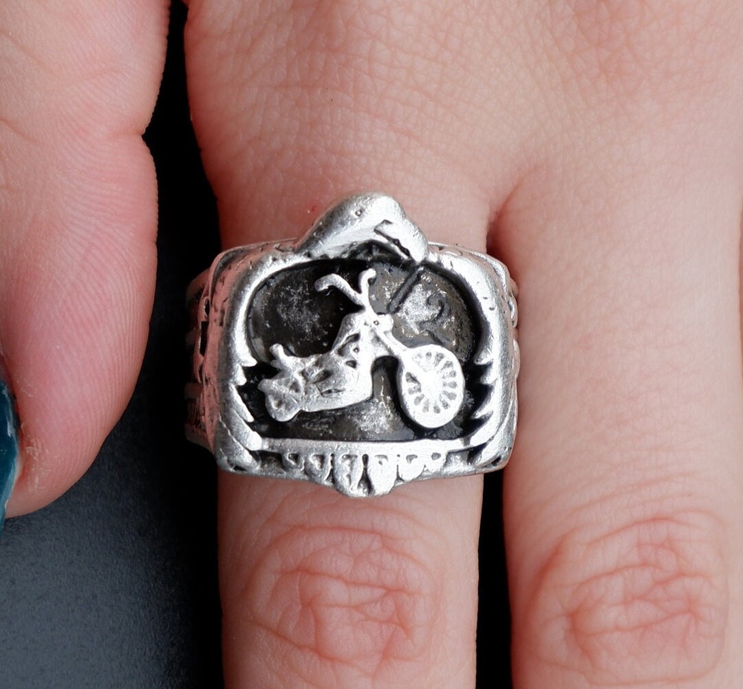 CHOPPER RING for Men Motor Ring Unique Biker Ring - Etsy