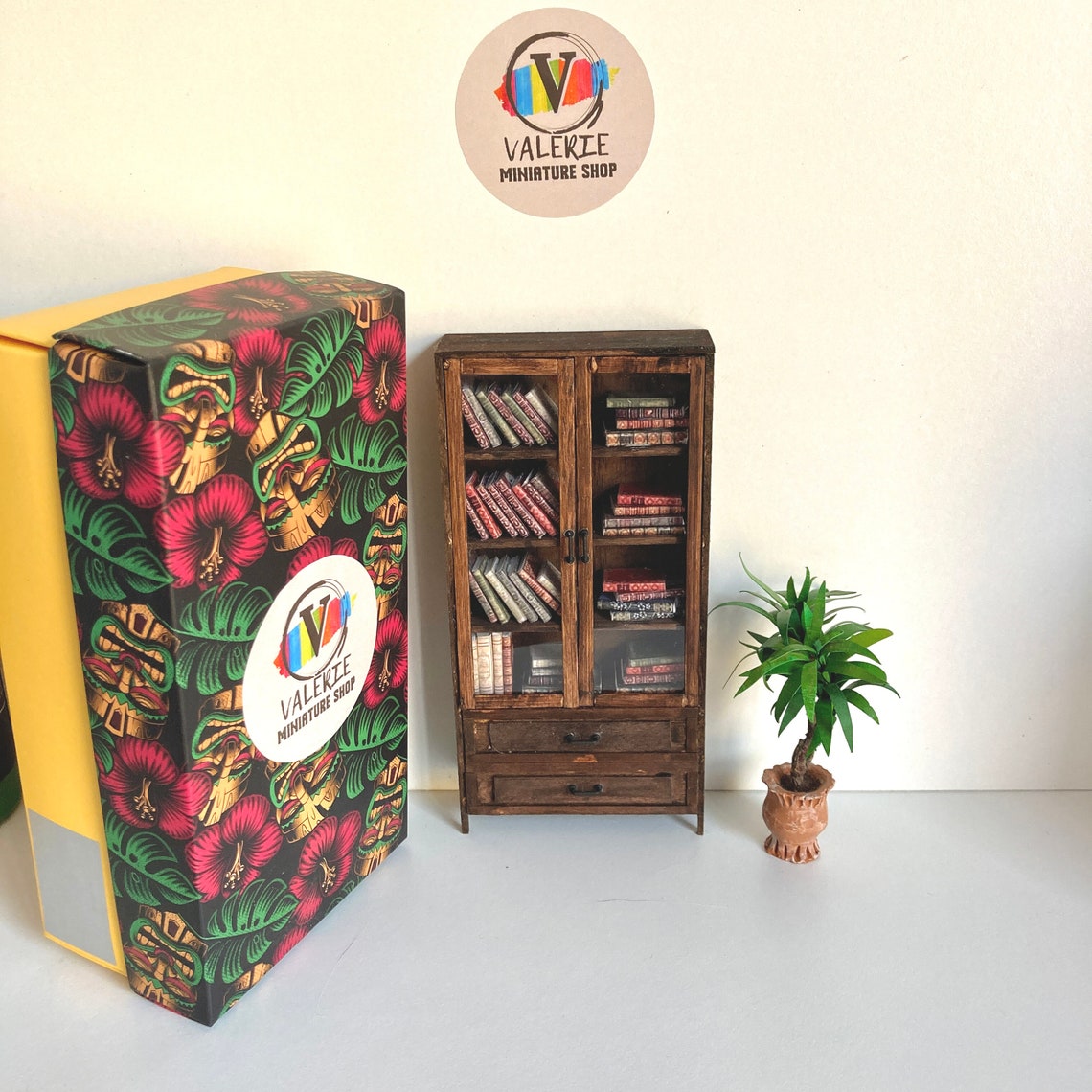 Miniature Bookshelf Dollhouse Miniature Bookcase - Etsy