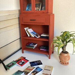 Miniature Bookshelf, Miniature Book, Dollhouse Miniature Bookshelf ...