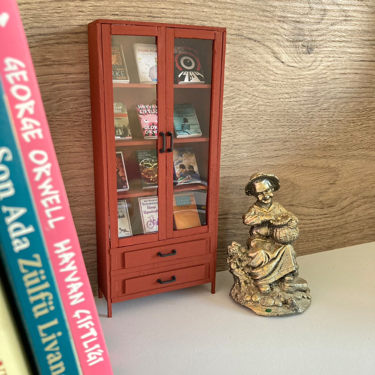 Miniature Bookshelf-dollhouse Miniature Bookcase / Bookshelf Decoration ...