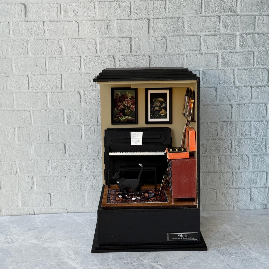 Custom Miniature Music Room Gift – Personalized Record Player Diorama ...