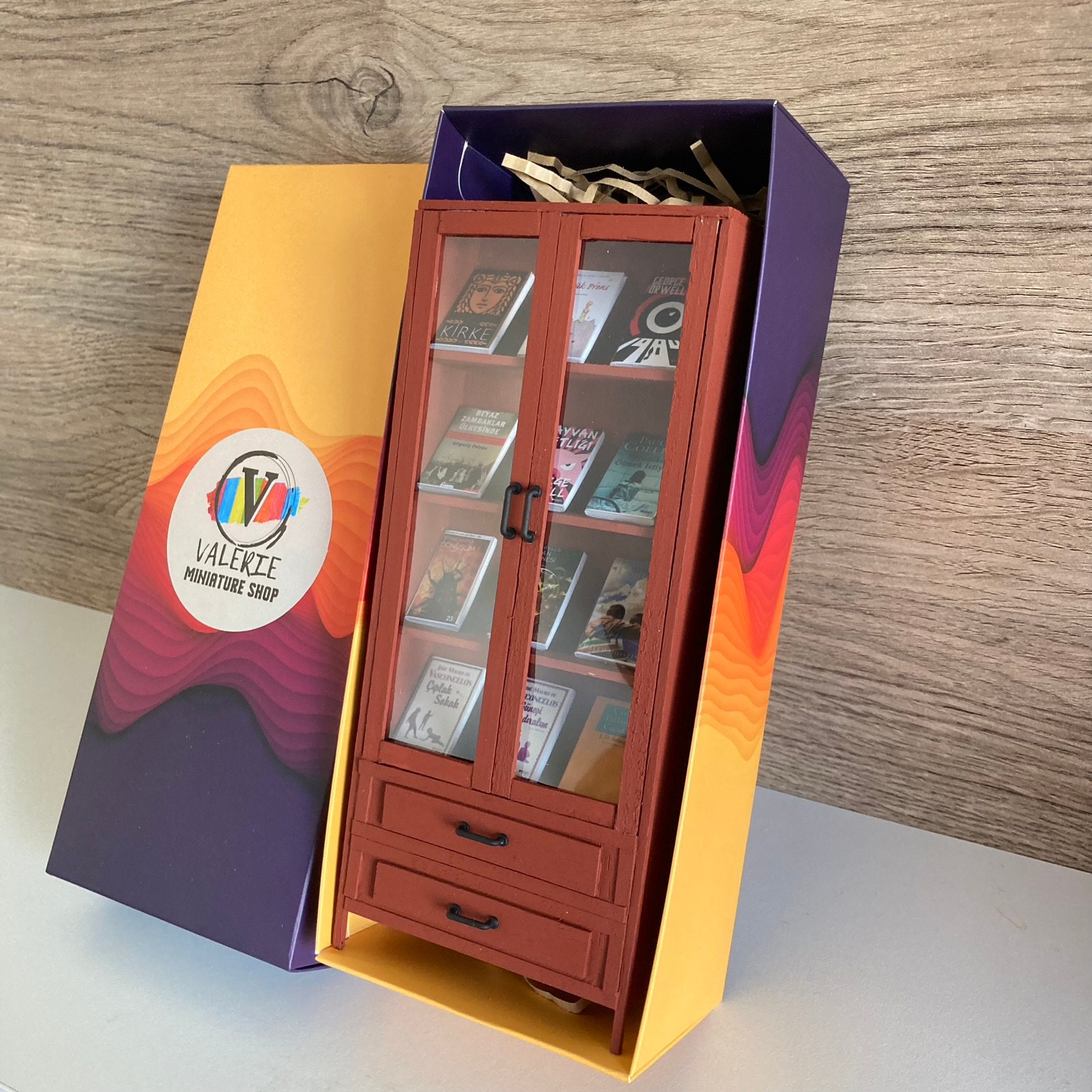 Miniature Bookshelf-dollhouse Miniature Bookcase / Bookshelf - Etsy