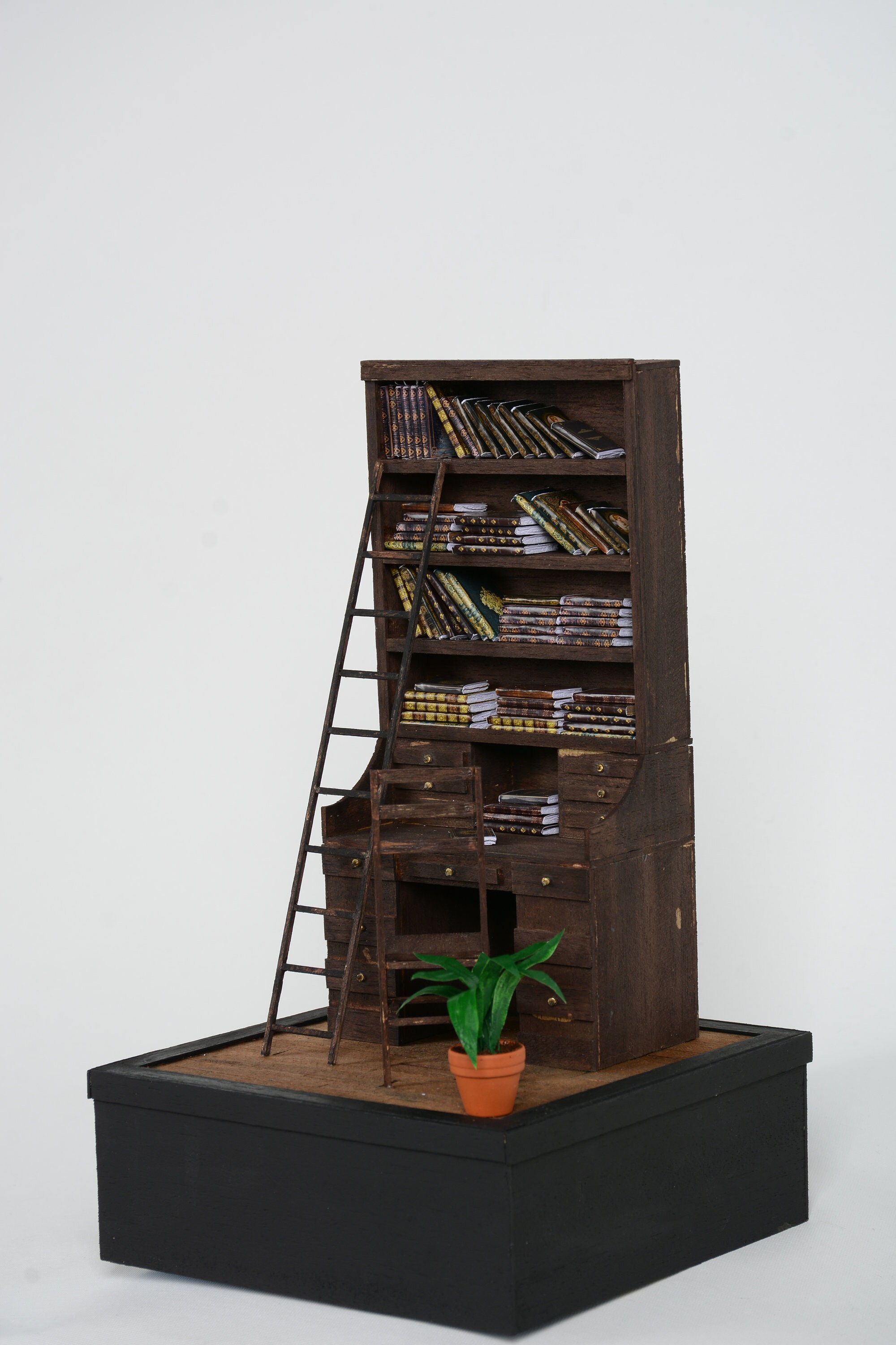Miniature Bookcase Miniature Bookshelf Miniature Book - Etsy