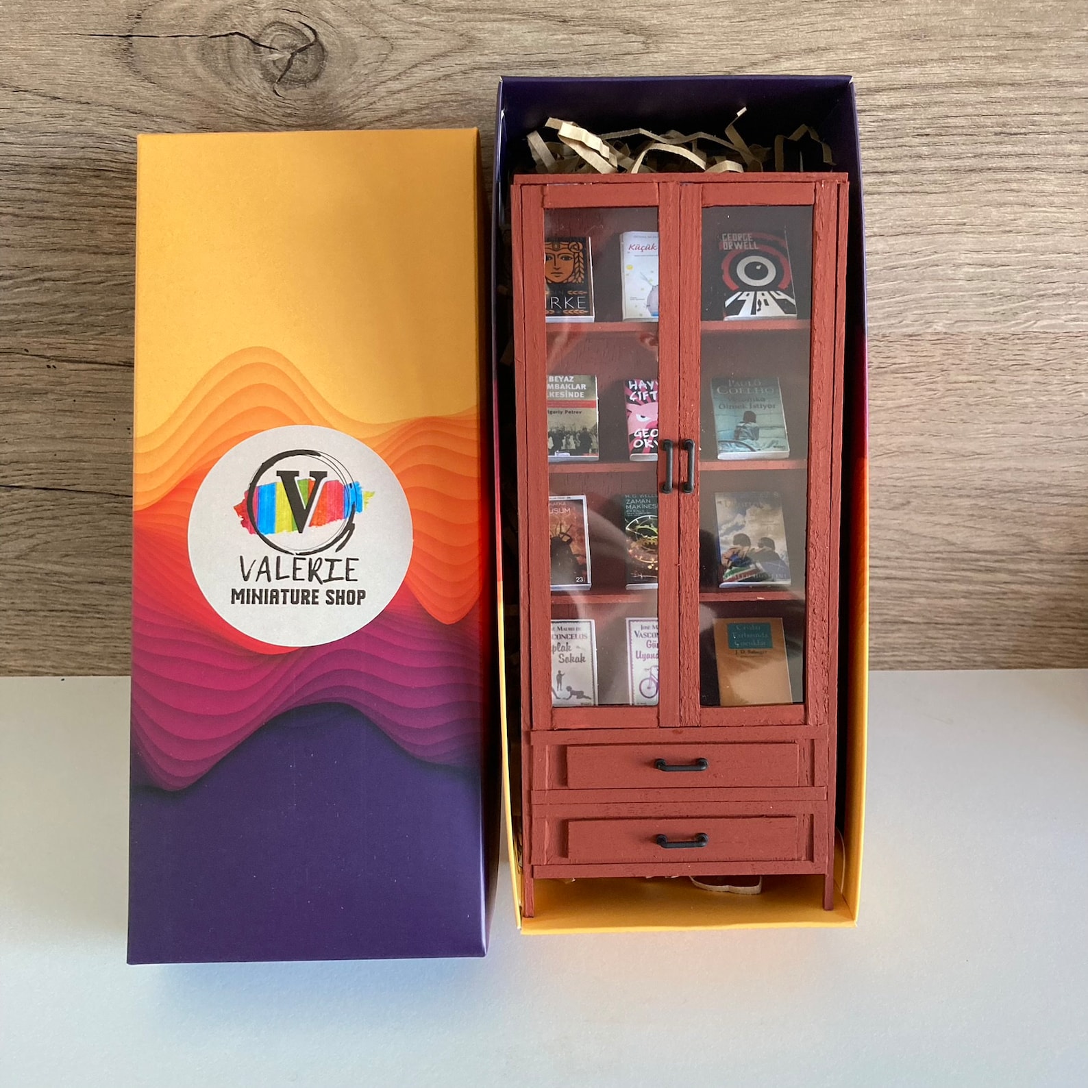 Miniature Bookshelf-dollhouse Miniature Bookcase / Bookshelf - Etsy