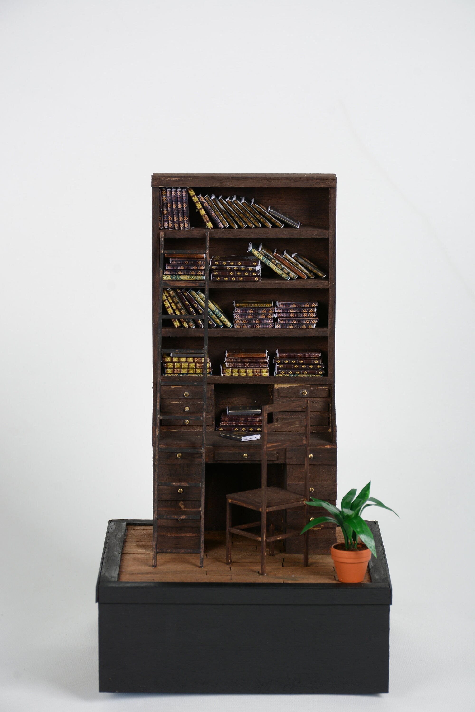 Miniature Bookcase Miniature Bookshelf Miniature Book - Etsy