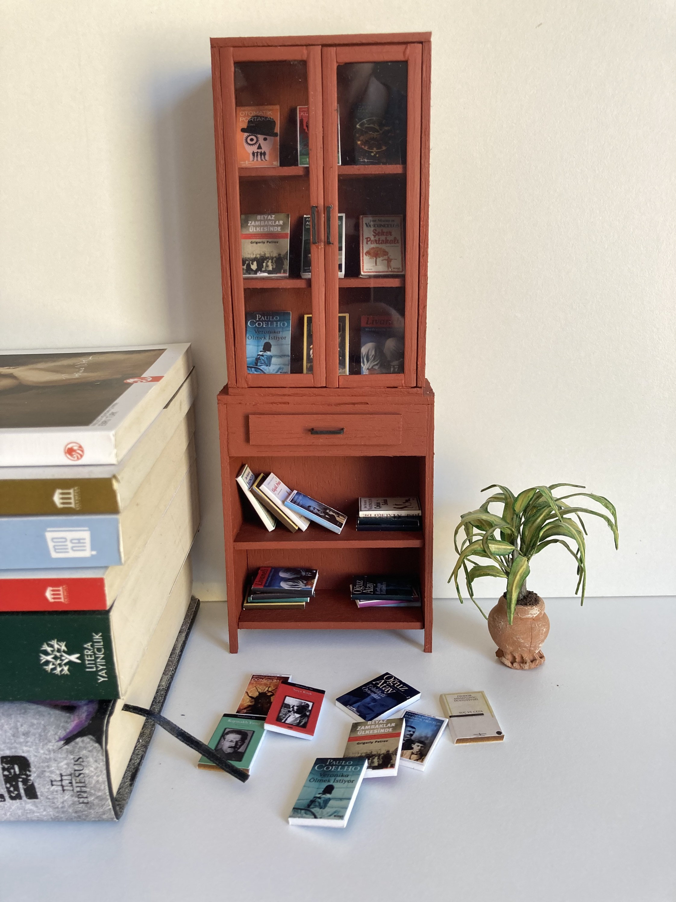 Miniature Bookshelf, Miniature Book, Dollhouse Miniature Bookshelf Book Nook, Miniature Bookcase ...