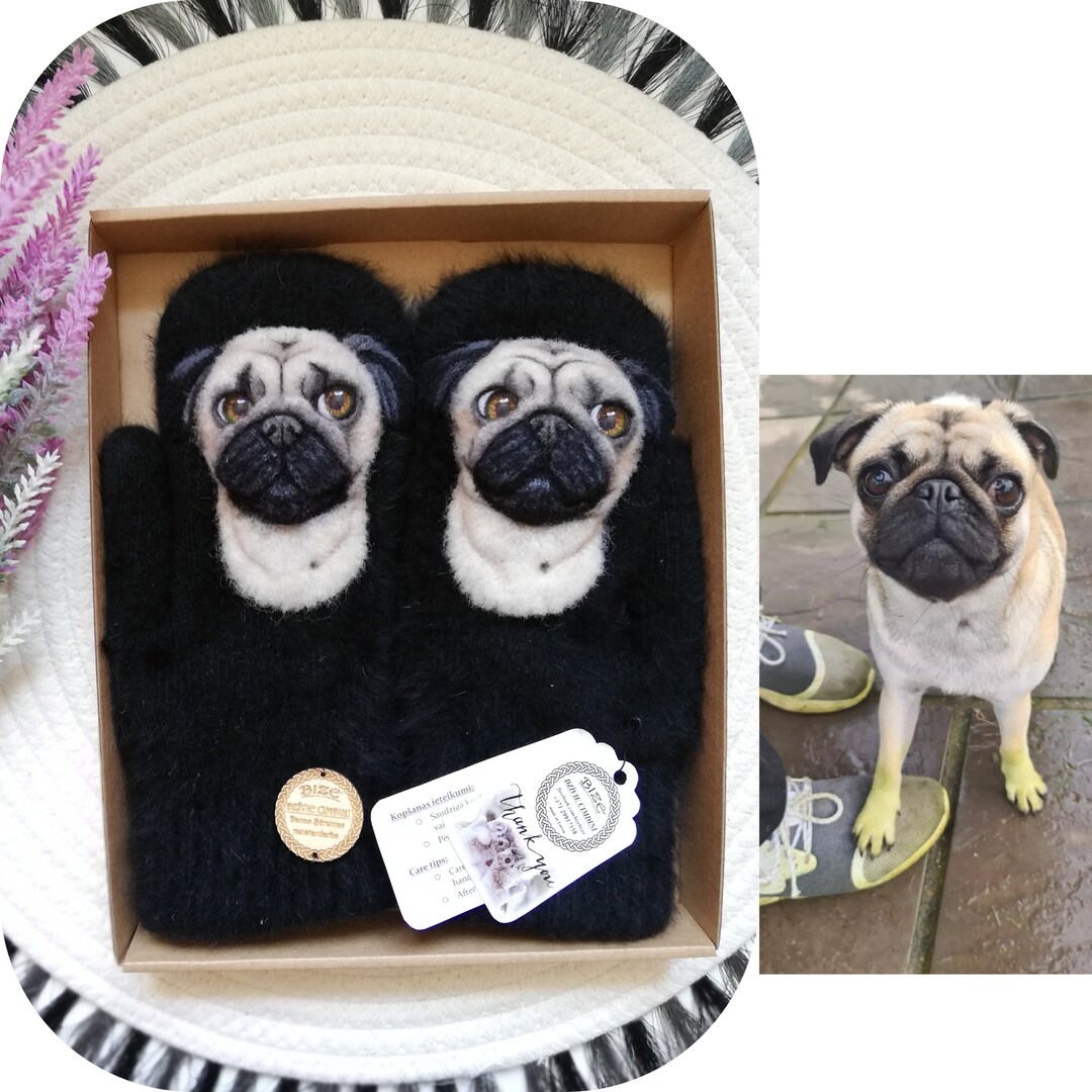 Cat/dog or Any Other Pet Personalization Mittens, Made to Order, Felted ...