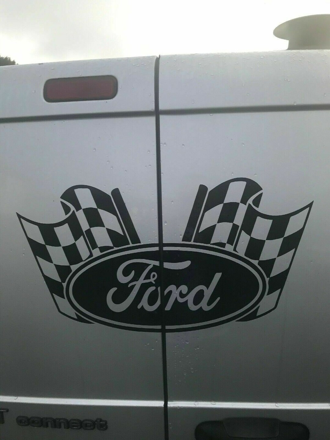 Large 23 X 12 Inch Racing Flags Car Bonnet Side Sticker Van Vinyl ...