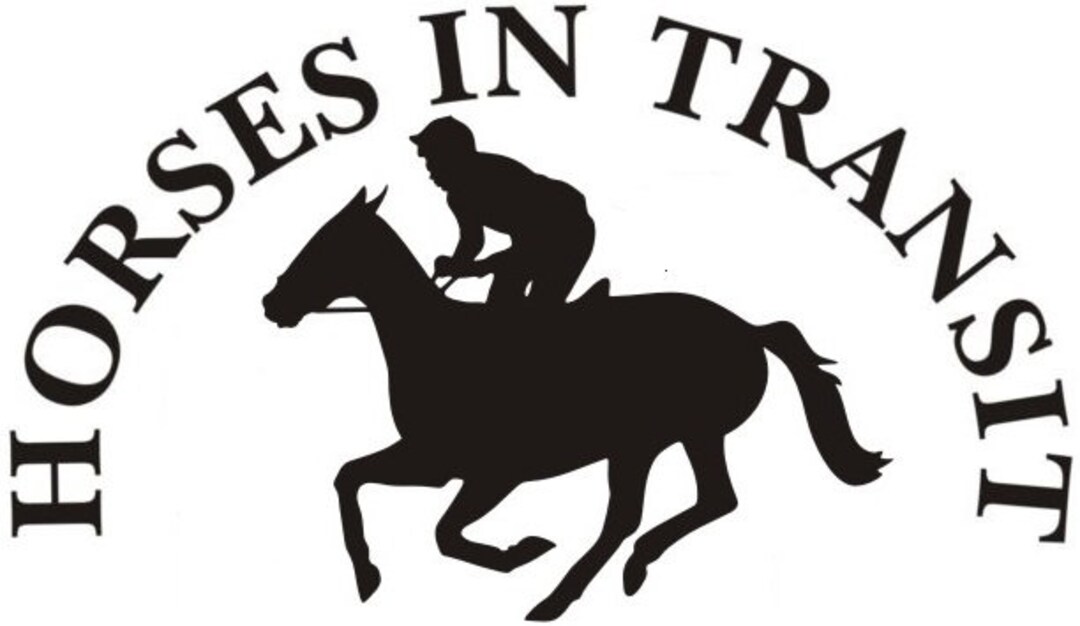 Horsebox Decal Horses in Transit Car Van Bonnet Vinyl Side Sticker ...