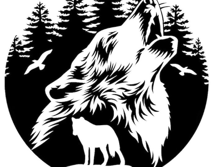 Wolf Head Car Van Bonnet Vinyl Side Sticker Wall Art Hood Vinyl Graphic ...