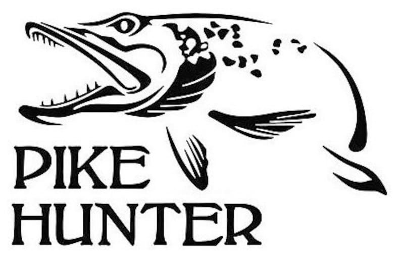 Pike Hunter Decal Sticker Wall Art Decal Car Van Bonnet Vinyl Side ...