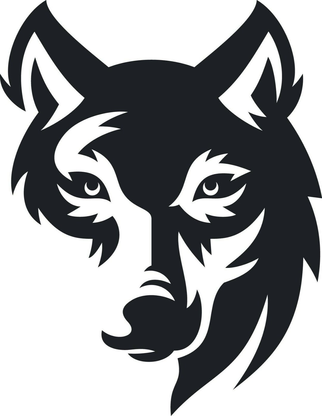 Large 21 X18 Inch Wolf Head Car Bonnet Side Sticker Decal Graphic Wall ...