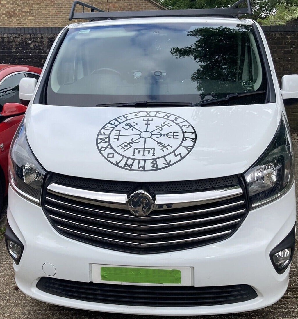 Viking Compass Runic Rune Wall Art Vinyl Decal Car Bonnet Camper Van ...