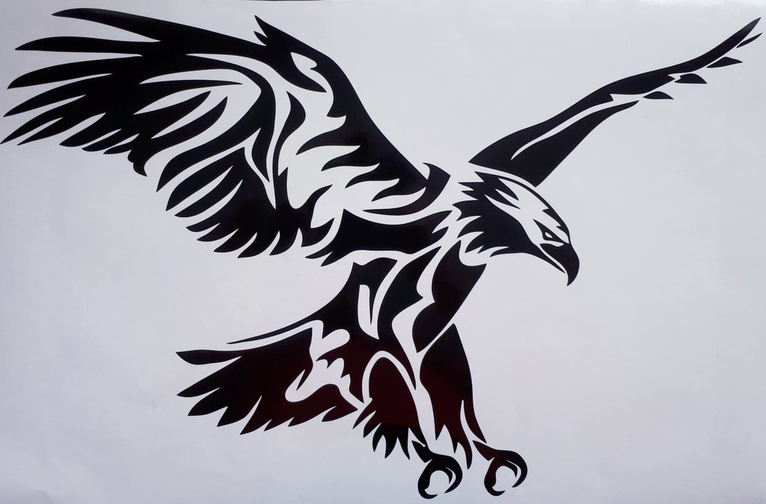 Hawk Decal Eagle Bird Attack Wall Art Decal Car Van Bonnet Vinyl Side ...