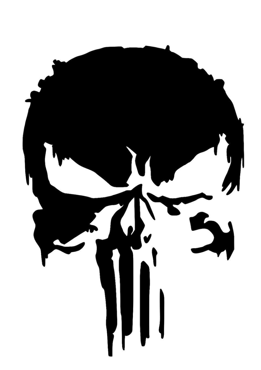 Punisher Skull Car Bonnet Side Sticker Van Vinyl Graphic Decal Sign ...
