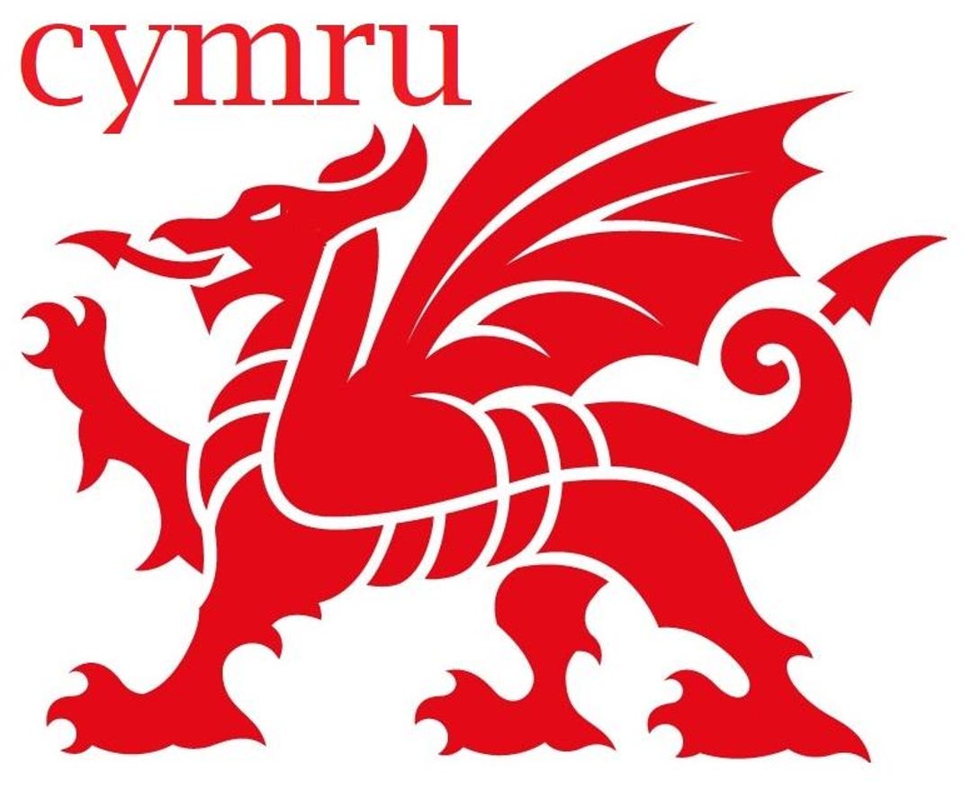 Welsh Dragon Decal Wales Sticker Vinyl Car Bonnet Side Sticker Decal Wall Art Graphic Silhouette ...