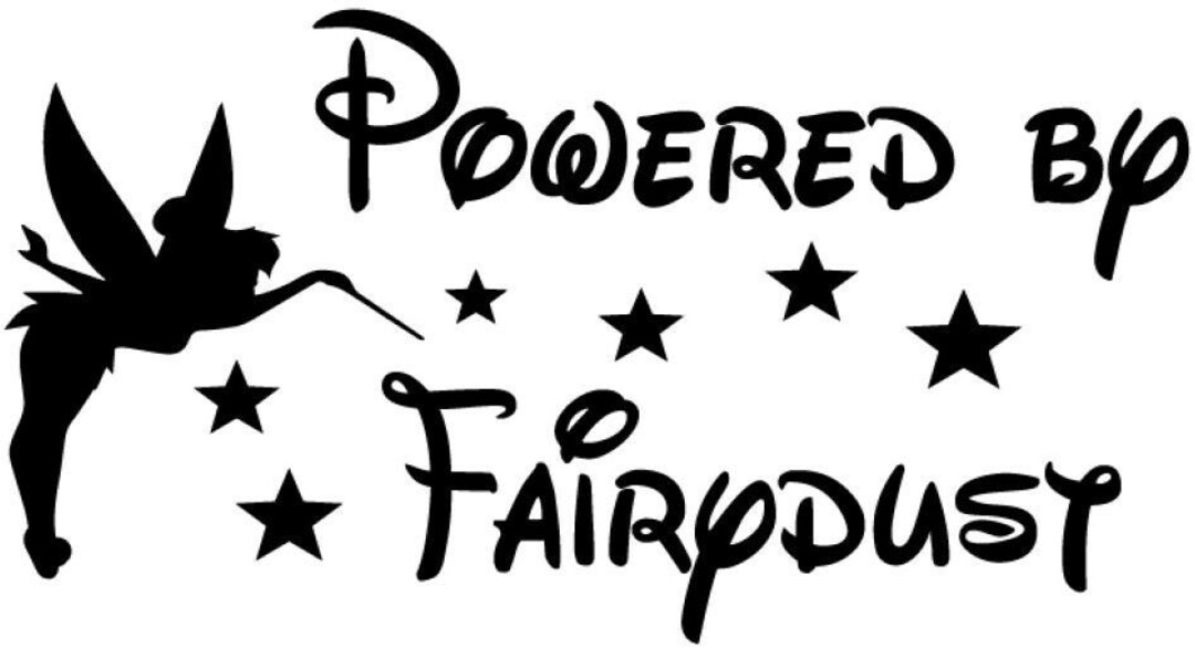 Powered by Fairy Dust Decal Funny Fun Joke Vinyl Car Van Bumper Sticker ...