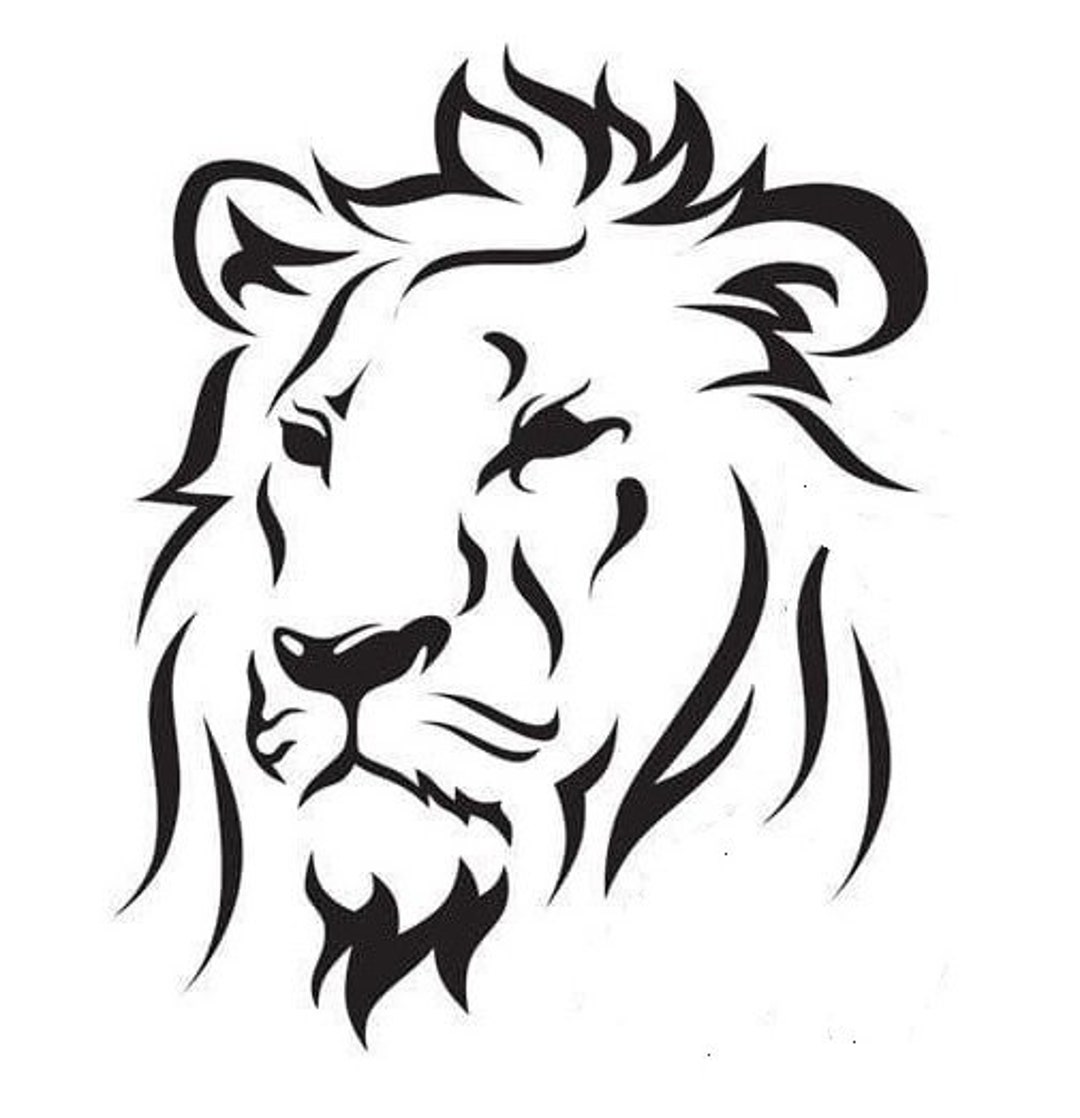 Lion Head Wall Art Decal Sign Car Van Bonnet Side Sticker Tribal Lion ...