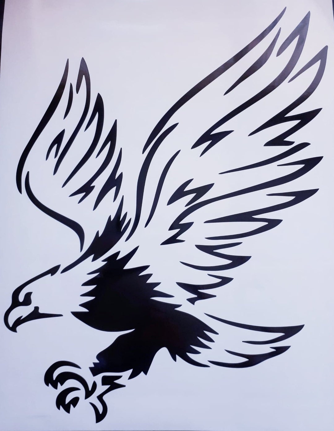 Hawk Decal Eagle Sticker Attack Wall Art Decal Car Van Vinyl Side Vinyl ...