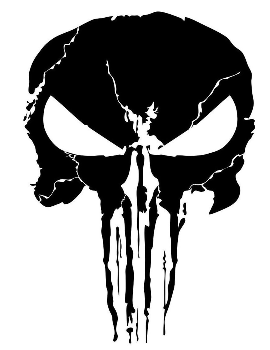 Punisher Skull Car Bonnet Side Sticker Van Vinyl Graphic Decal Sign ...