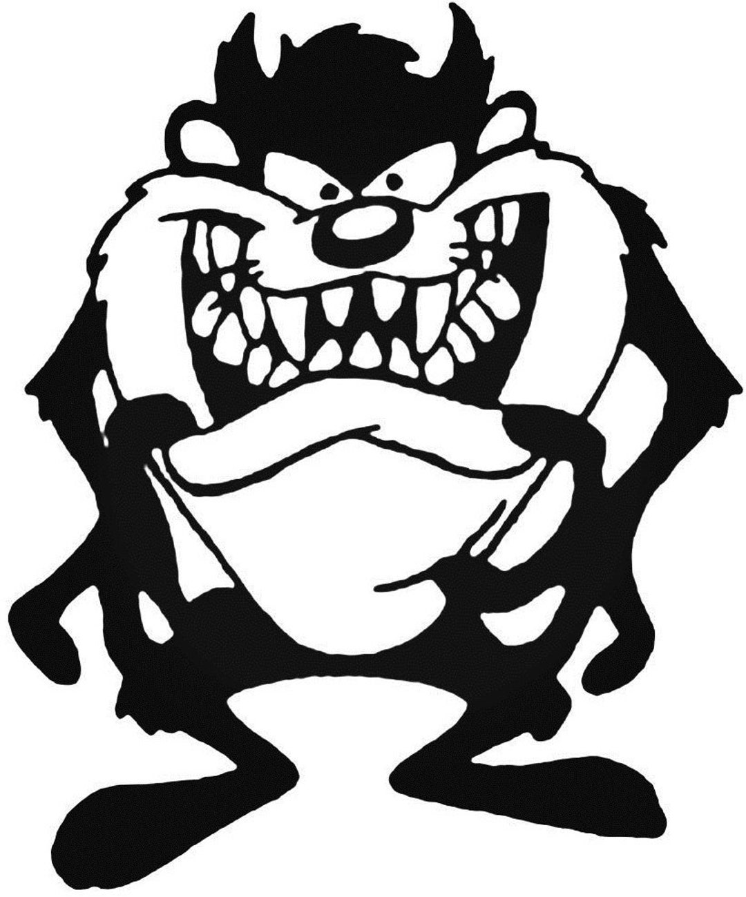 Taz Monster Car Bonnet Side Sticker Decal Wall Art Decal Vinyl Graphic ...