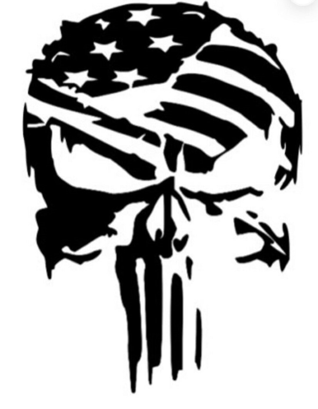 Punisher Skull Car Bonnet Side Sticker Van Vinyl Graphic Decal Sign ...