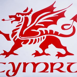 Welsh Dragon Decal Wales Sticker Vinyl Car Bonnet Side Sticker Decal ...