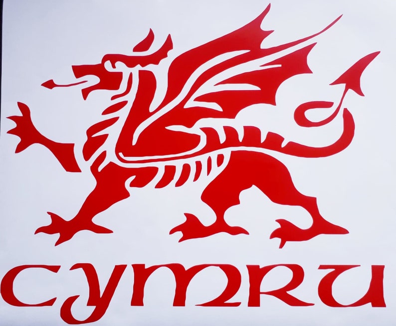 Welsh Dragon Decal Wales Sticker Vinyl Car Bonnet Side Sticker Decal ...