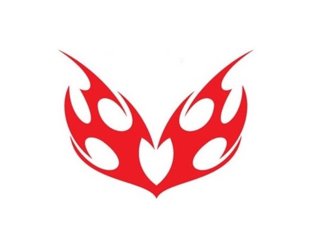 Car Bonnet Centre Flames Decal Sticker Decal Vinyl Graphic Garage ...
