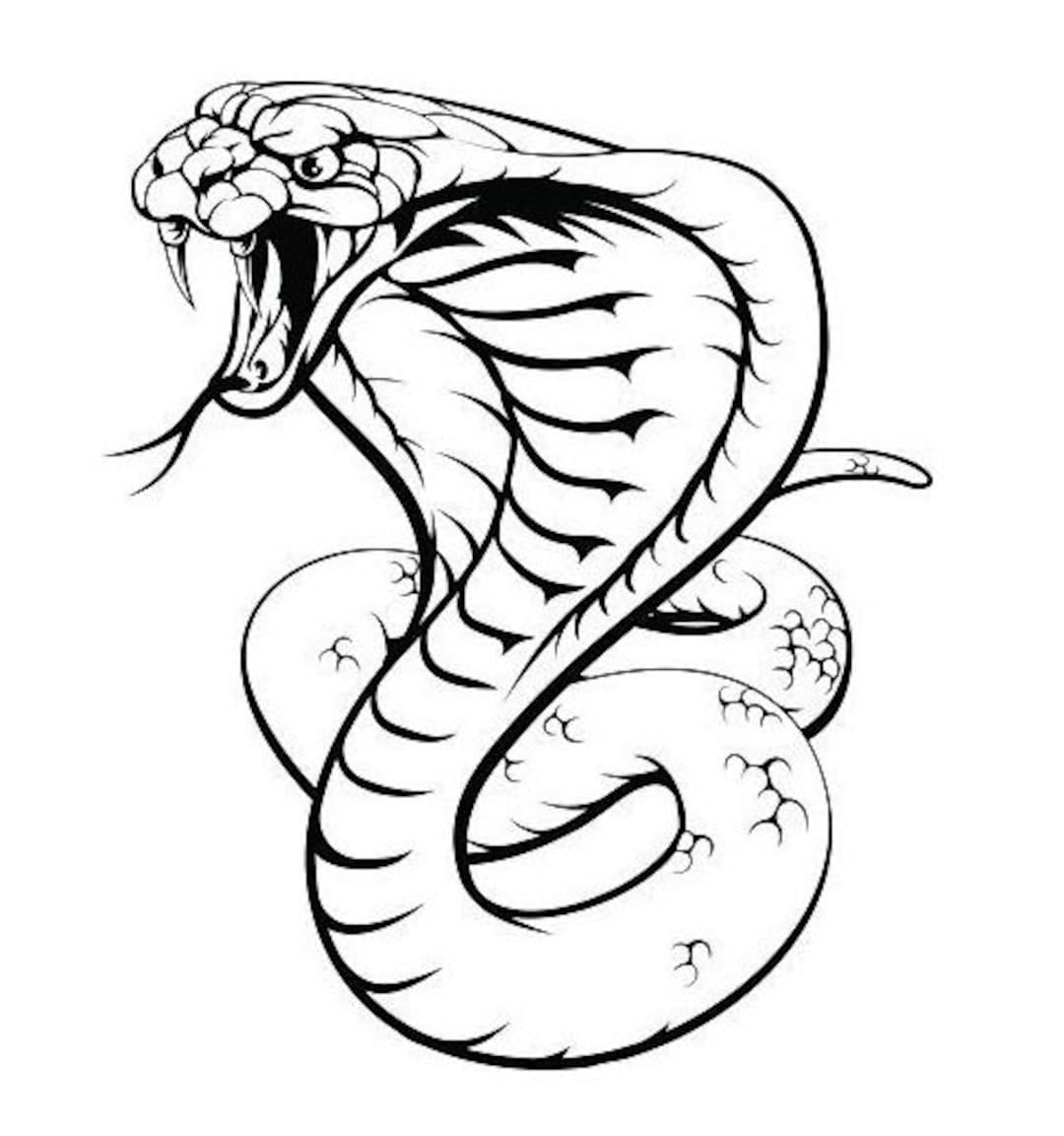 King Cobra Snake Vinyl Car Bonnet Hood Side Sticker Decal Graphic Wall ...