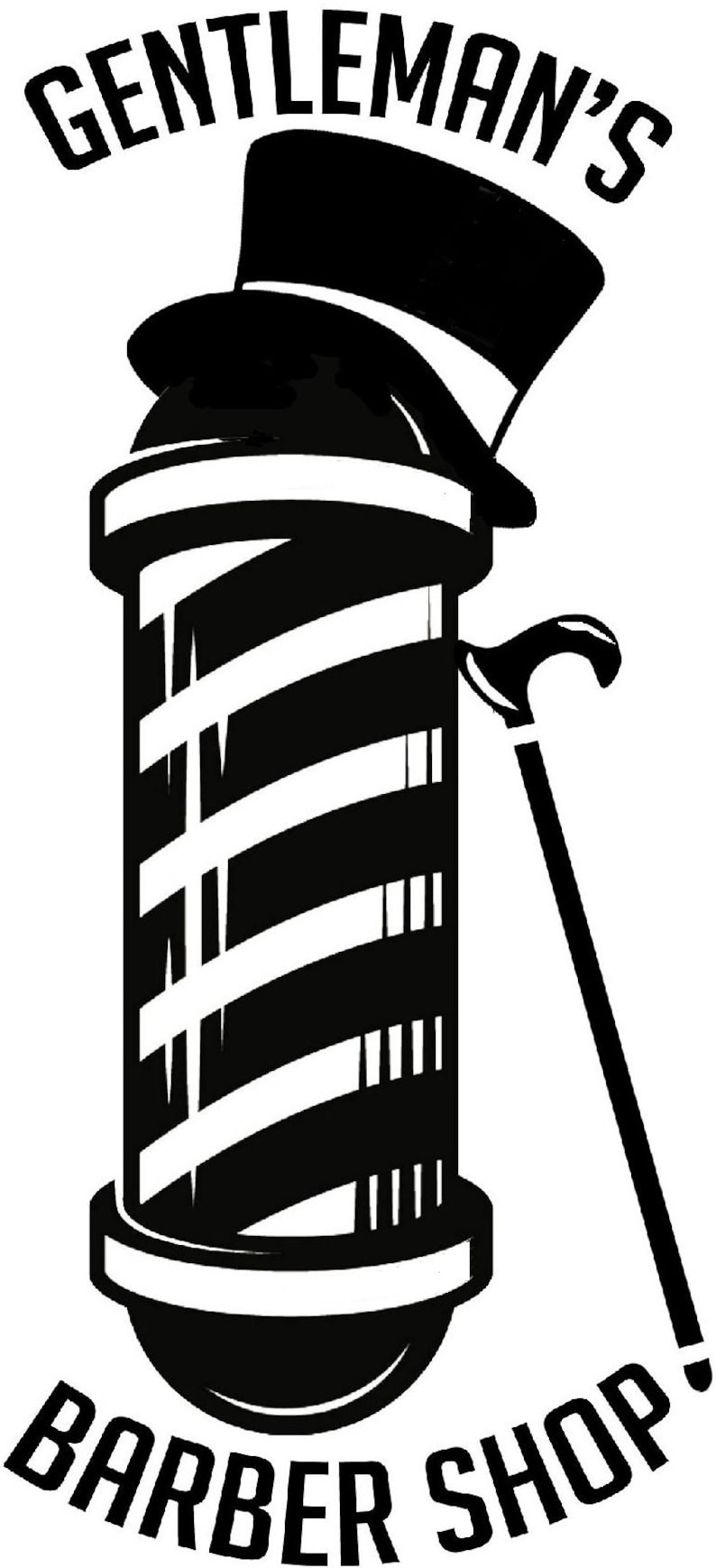 Barber Shop Decal Barber Pole Sticker Wall Art Decal Window - Etsy