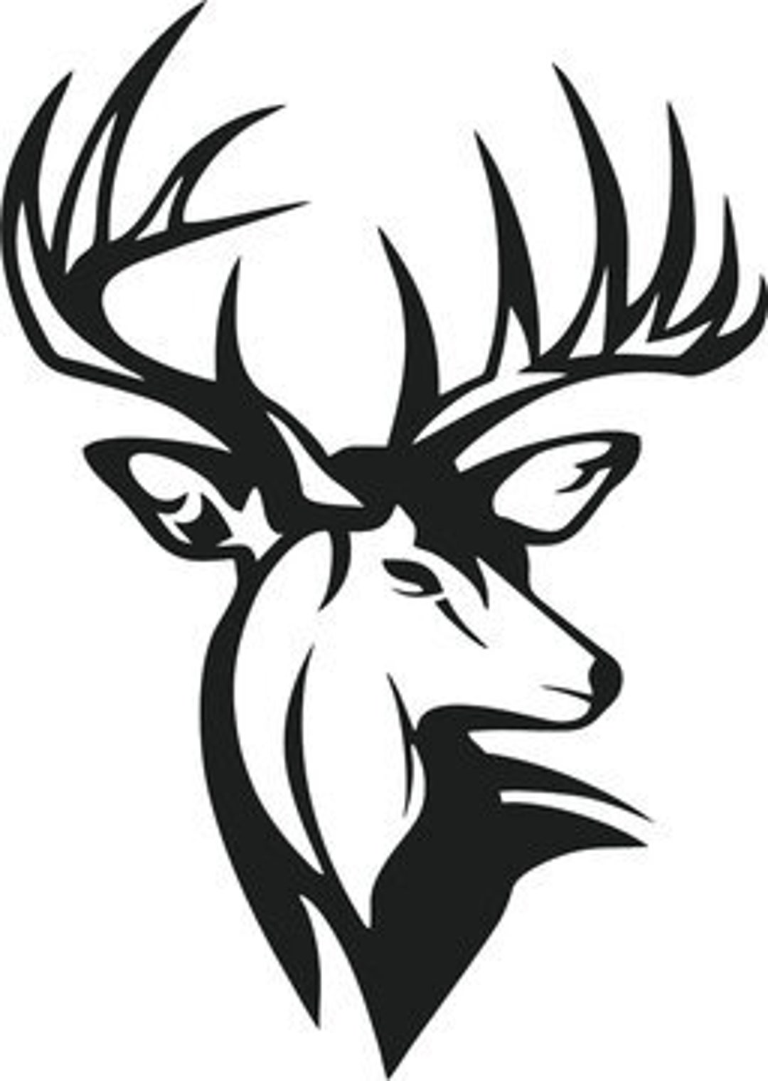 Stag Deer Head Decal Car Van Bonnet Vinyl Side Sticker Wall Art Hood ...